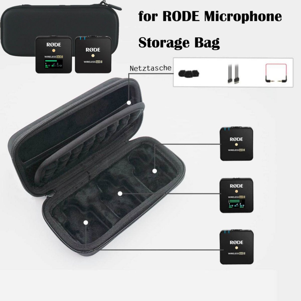 Microphone Storage Bag For RODE GO2 Universal Travel Case Protective ...