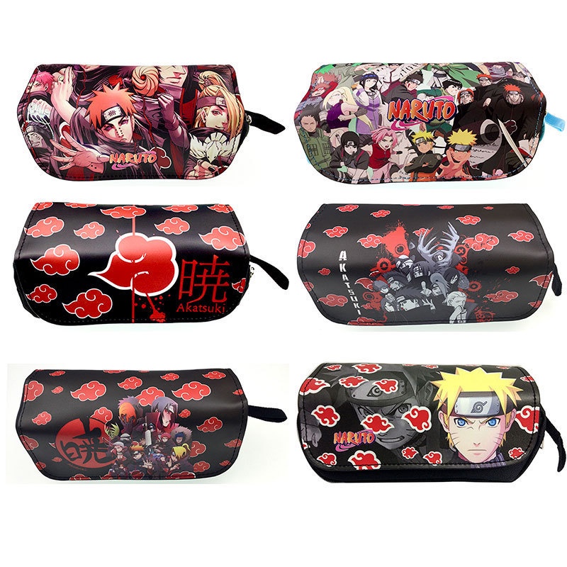 Naruto Anime Figure Children Pencil Case Uzumaki Naruto Cartoon Student ...