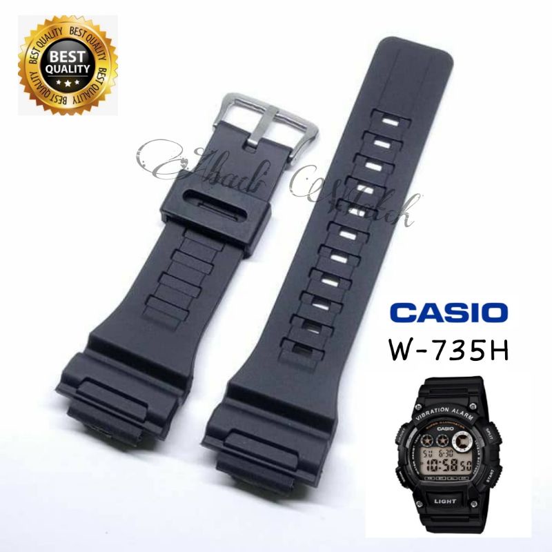 CASIO W-735H W735H WATCH STRAP CASIO W 735H RUBBER STRAP | Shopee Philippines