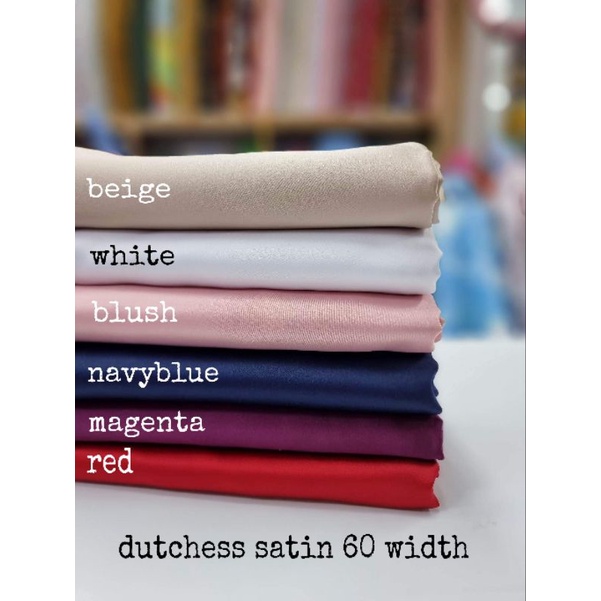 DUTCHESS SATIN FABRICS 60 INCHES WIDTH | Shopee Philippines