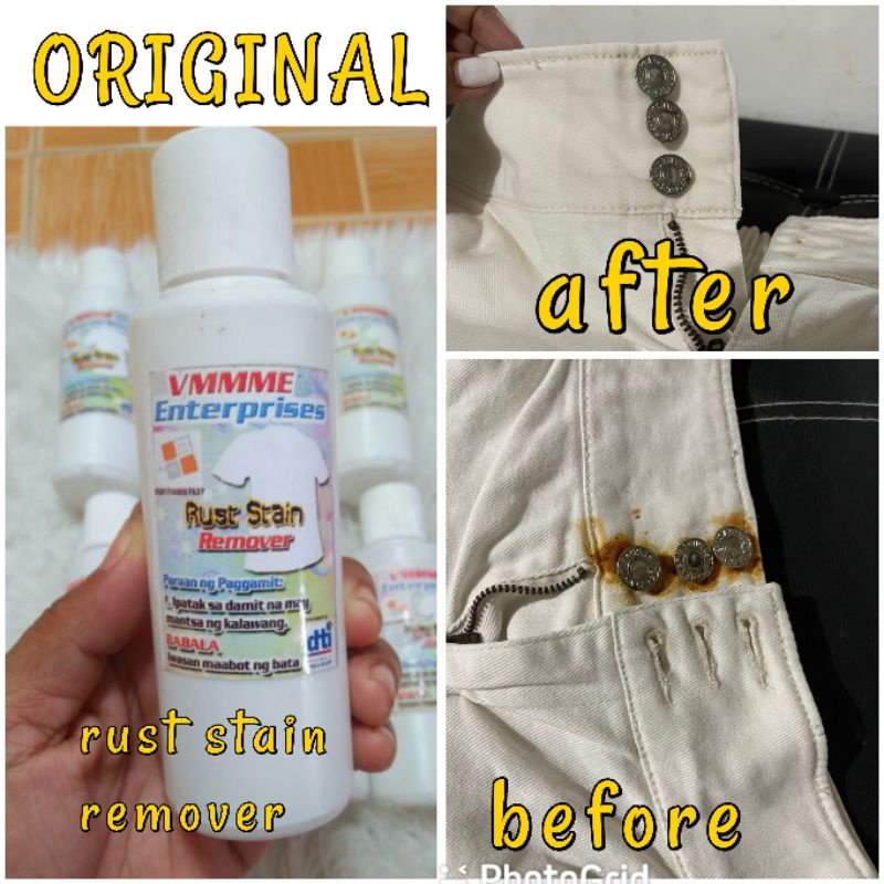 RUST STAIN REMOVER(PANTANGGAL KALAWANG) FOR FABRIC(COLORED OR WHITE ...