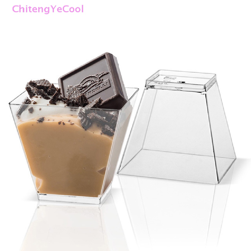 【HGPH】 25pcs 60ML Disposable Dessert Cup Plastic Dessert Ice Cream Cup ...