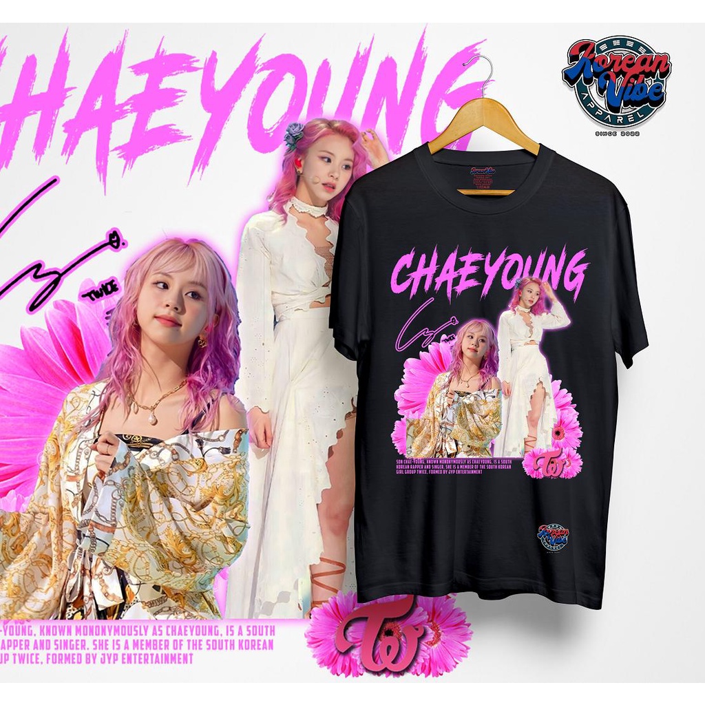 KOREAN VIBE APPAREL TWICE BLACK GRAPHIC COTTON TSHIRT FOR MEN AND WOMEN ...