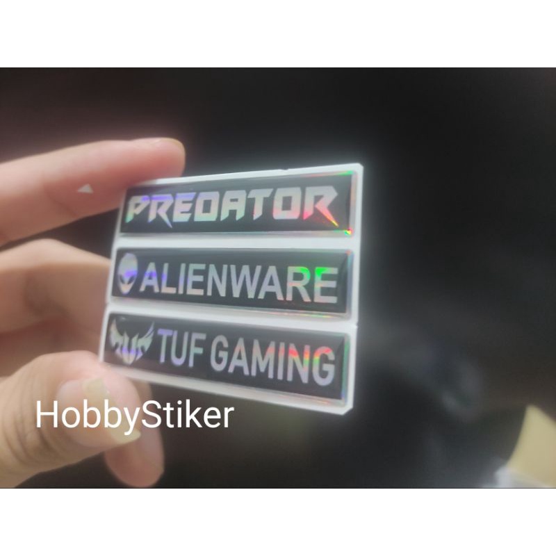 Monster tuf gaming alienware laptop monitor bezel embossed sticker ...
