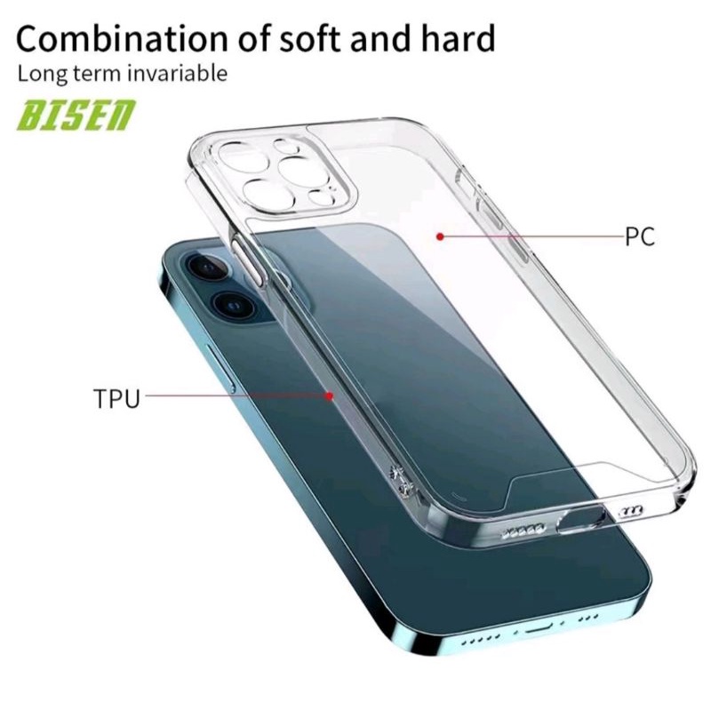 BISEN CASE For OPPO A57 2022 A17 A16 A31 A5S A3S Transparent Case Space ...
