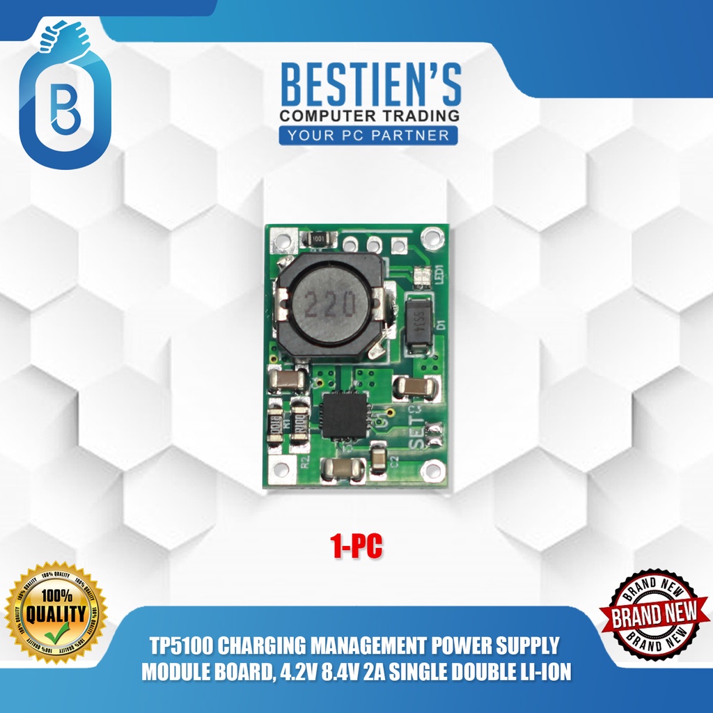 TP5100 CHARGING MANAGEMENT POWER SUPPLY MODULE BOARD, 4.2V 8.4V 2A ...