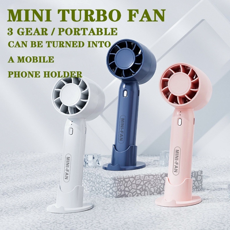 Handheld Portable Turbo Mini Fan USB Charging Fan Rechargeable Quiet ...