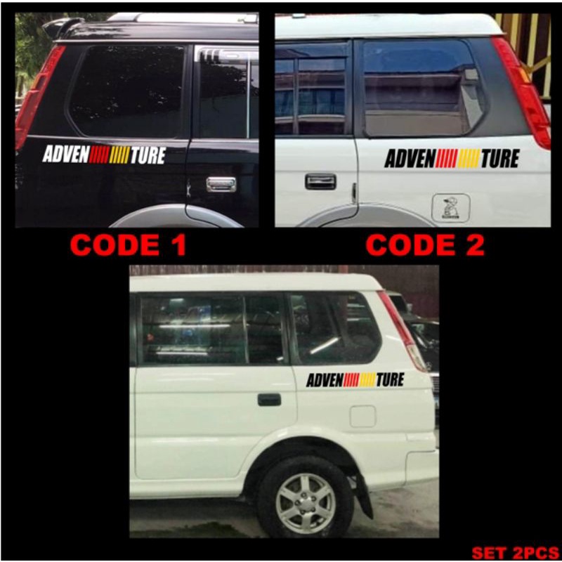 Sticker for Mitsubishi Adventure Ralliart Design 2pcs | Shopee Philippines