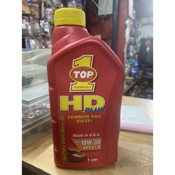 TOP 1 Synthetic Blend Motor Oil 1 Liter for Diesel | Shopee Philippines
