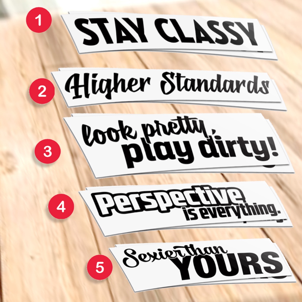 Sticker Vinyl Cutout Fadeproof Waterproof Senpai Sticker r7 | Shopee ...