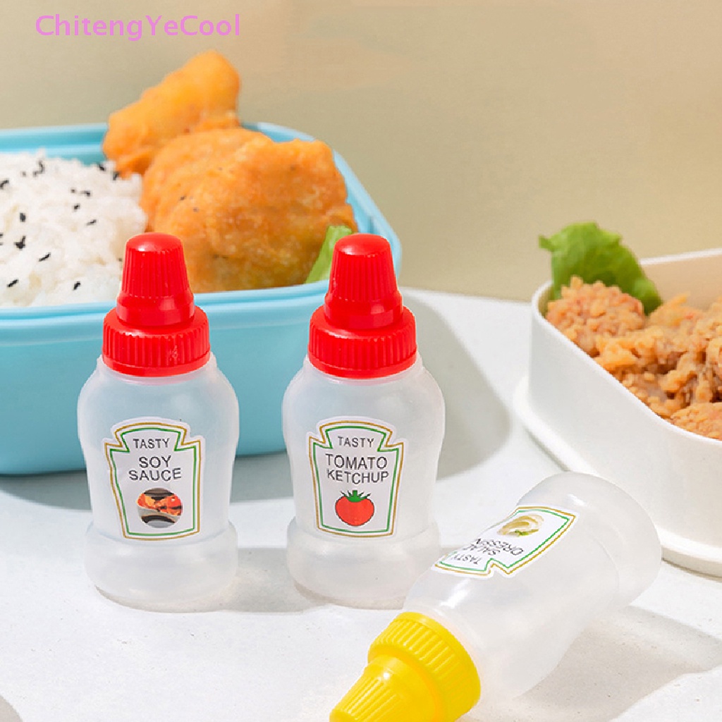 【HGPH】 2/3Pcs Mini Tomato Ketchup Bottle Portable Small Sauce Container ...