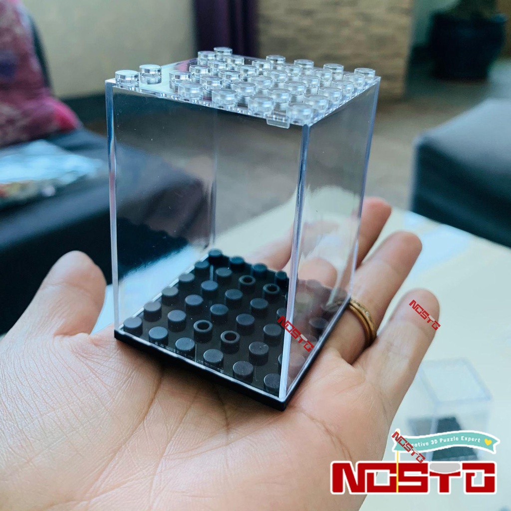Construct Puzzle Building Blocks Minifigure Display Case Collection ...