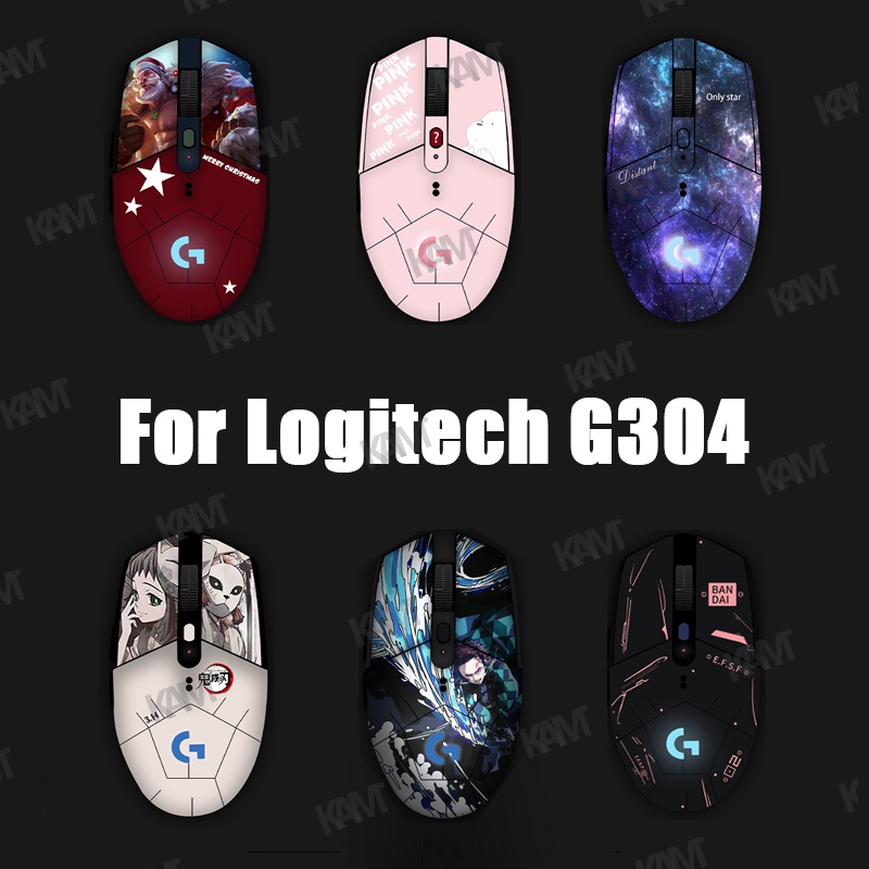 Kam Logitech G304 colorful mouse skin anti-sweat stickers non-slip PVC ...
