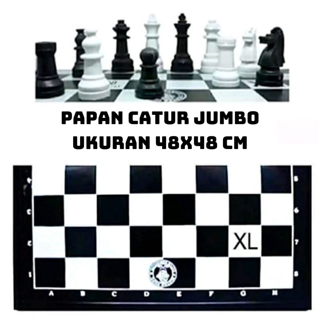 Az JUMBO PLASTIC ANGEL CHESS BOARD 48CM X 48CM / FOLDING CHESS BOARD ...