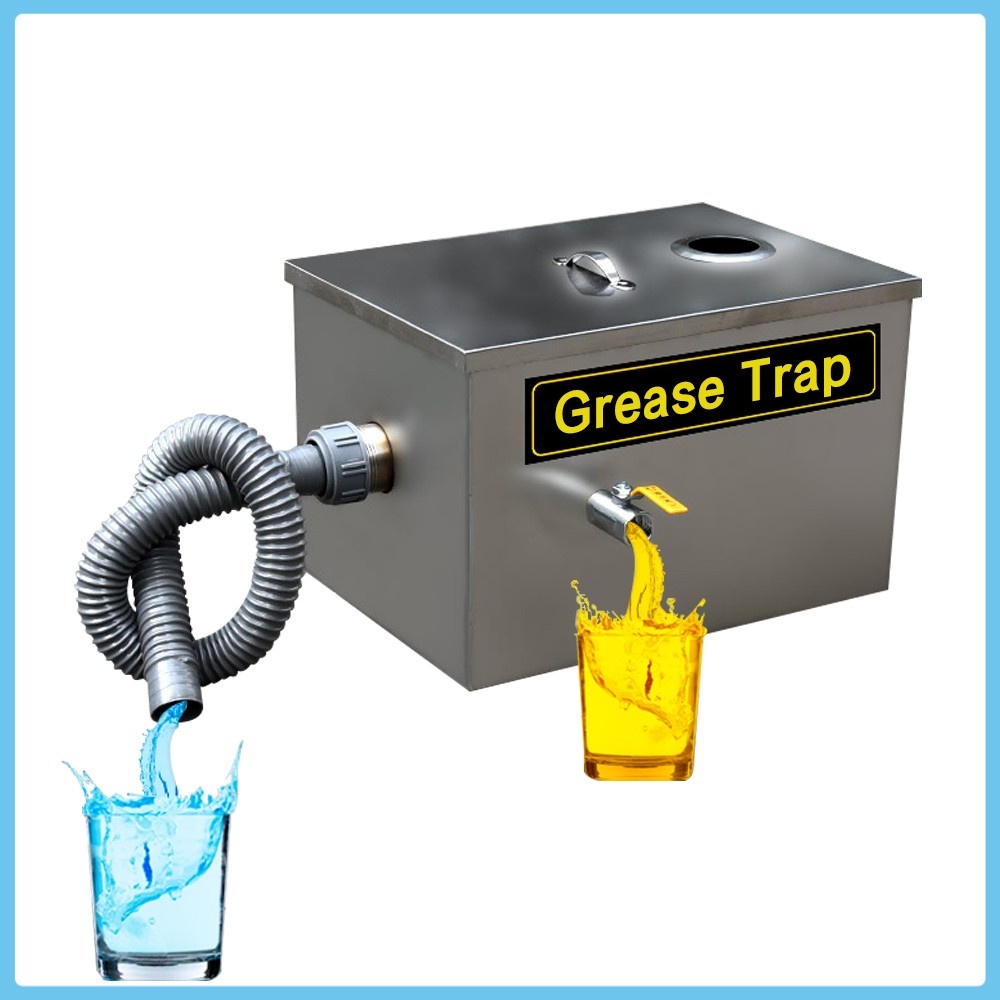 8LB 5GPM Gallons Per Minute Grease Trap Stainless Steel Trap ...