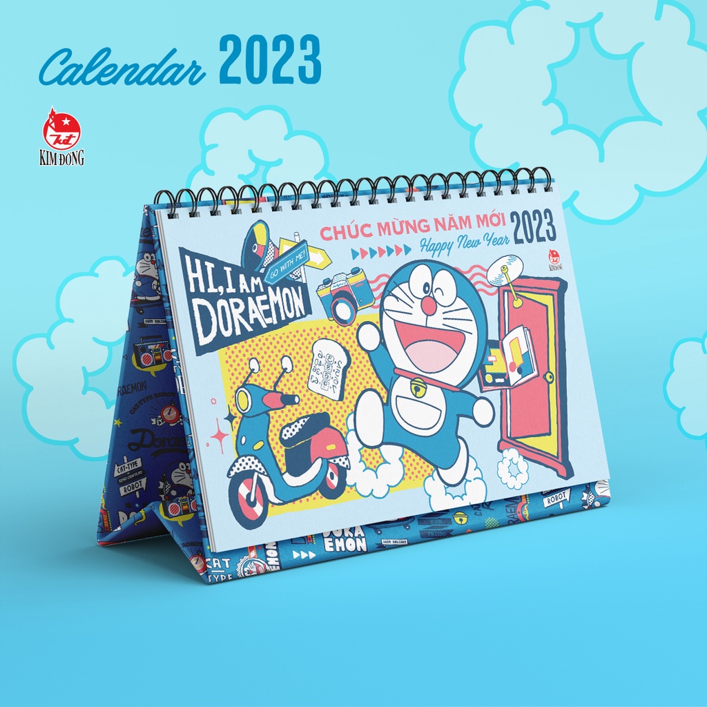 Beautiful Doraemon desk calendar 2023 | Shopee Philippines