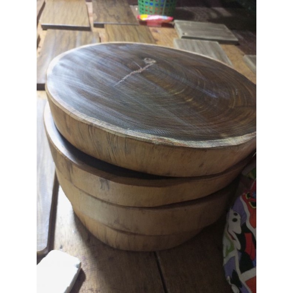 14 to 15 Round 3inches SANGKALAN CHOPPING BOARD (Magkono wood) | Shopee ...