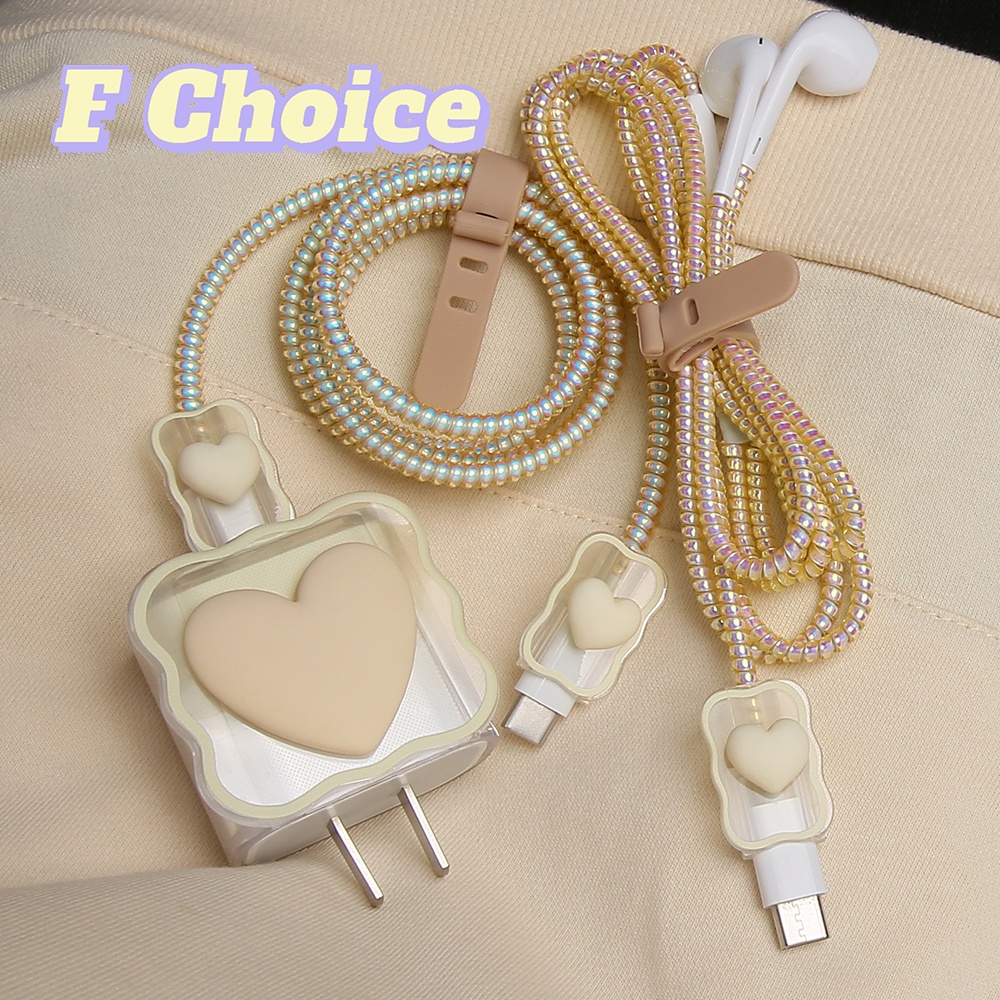 New Charger Cover Love Set Charger Protector Set Charger Case Cable ...