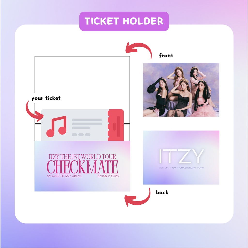 ITZY Checkmate Concert Ticket Holder / Envelope DATES UPDATED | Shopee ...