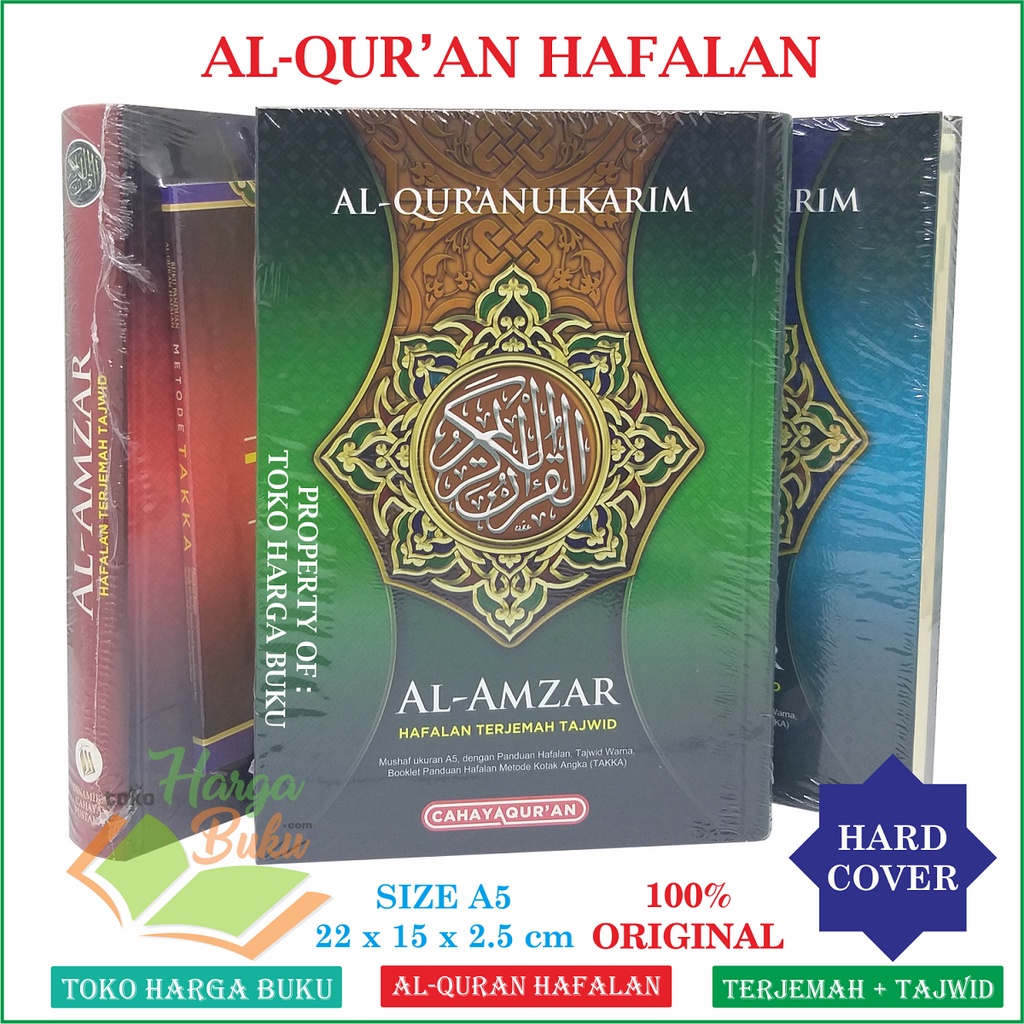 CAHAYA Al-Quran Memorizing Al-Amzar A5 HC Translation and Tajwid Method ...