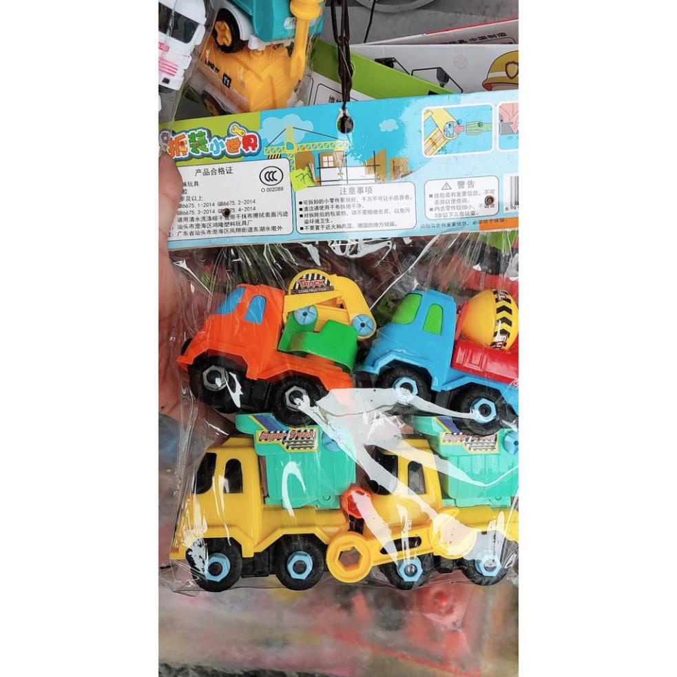 Set Of 4 Construction Cars With Cute Design | Shopee Philippines