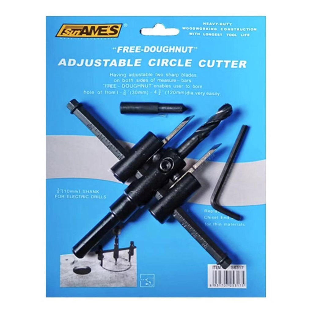 Circle Cutter Adjustable wood Hole Saw Wood working Drill Bit 30mm ...