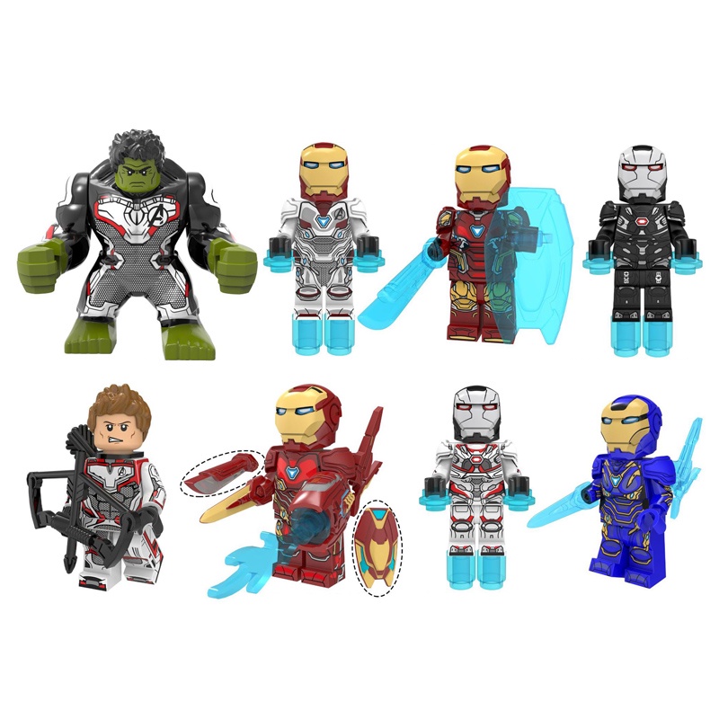 Mini Super Heroes Figures Mk50 Mk85 Pepper War Machine Hawkeye Building ...