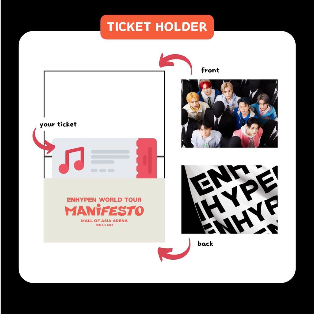 Enhypen Manifesto Concert Ticket Holder / Envelope DATES UPDATED ...
