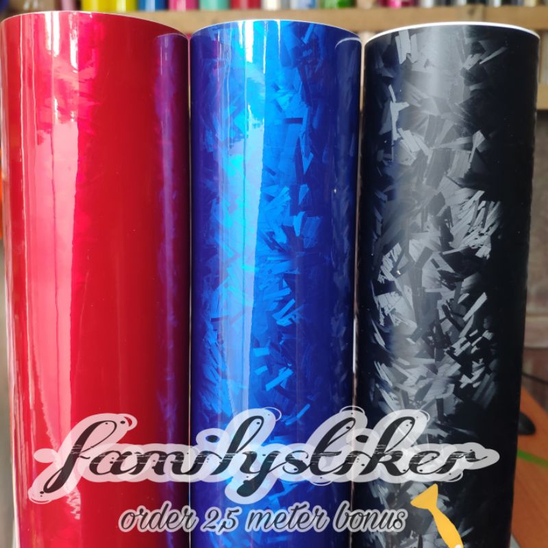 Blue forget carbon sticker, glossy carbon forget sticker | Shopee ...