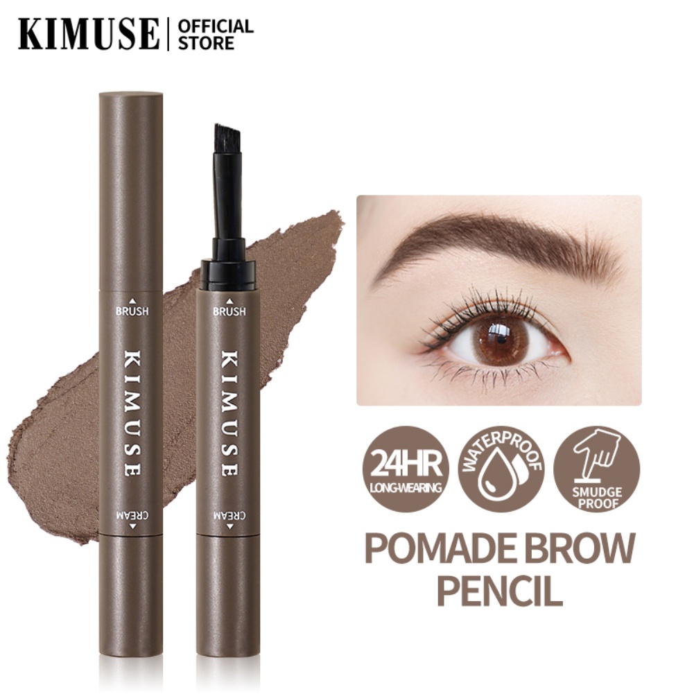 KIMUSE 3 Colors Eyebrow Cream Gel With Brush 2 In 1 Pomade Brow Pencil ...