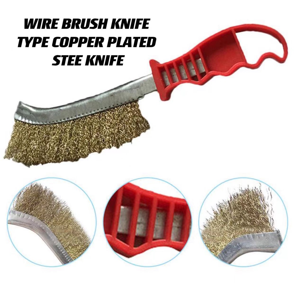 Universal Steel Wire Brush Metal Derusting Polishing BBQ Cleaning Brush ...