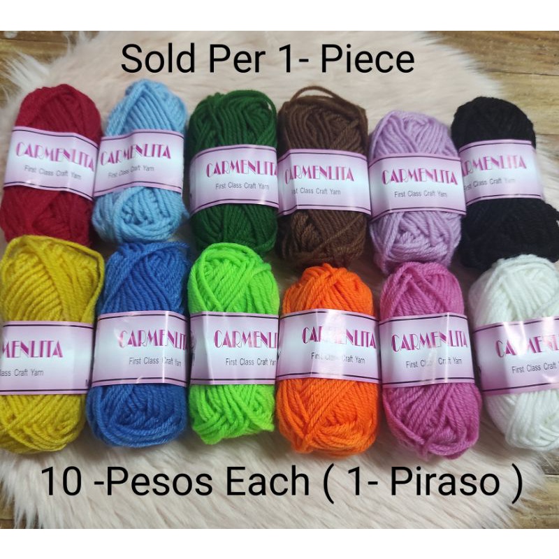 First Class Craft Yarn- Sold per 1 Piece- 10 Pesos | Shopee Philippines
