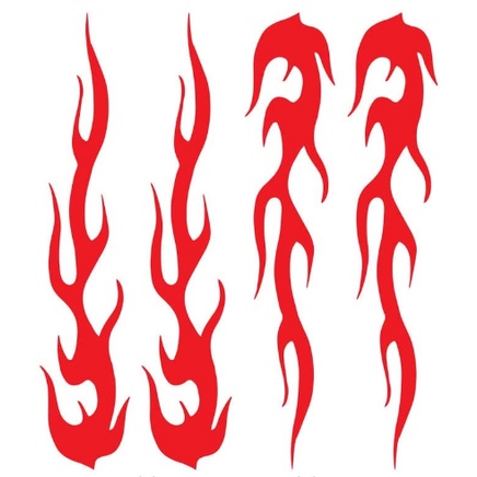 Hot Rod Fire Tribal Flame Ignite Retro Decal Vinyl Stickers Cars Vans ...