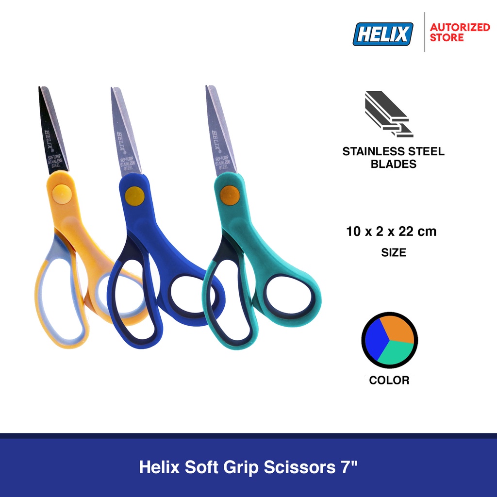 Helix Soft Grip Scissors 7" [1620SG7] | Shopee Philippines