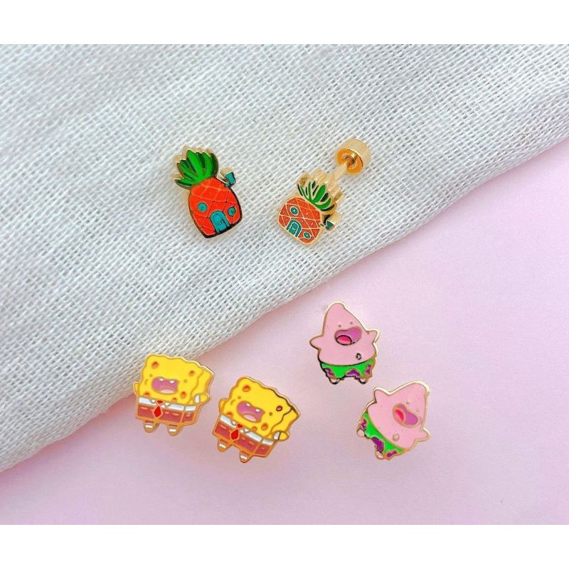 Spongebob Series De roscas Stud Earrings | Shopee Philippines