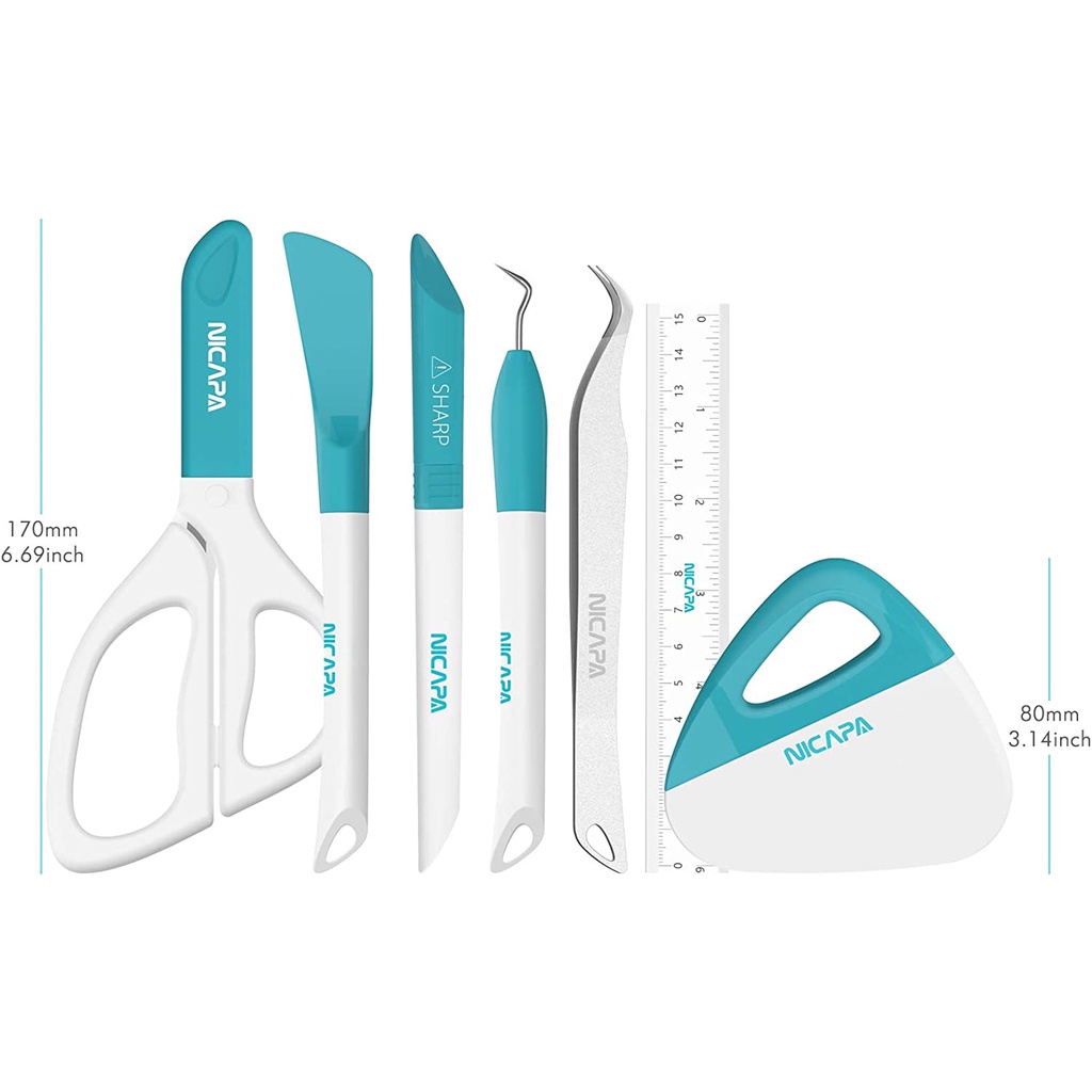 Nicapa Basic Tool Set Craft Weeding Vinyl Cardstock Crafting Tools Kit ...