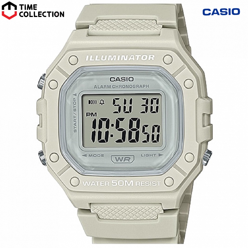 Casio W-218HC-8A Digital Rubber Strap Watch | Shopee Philippines