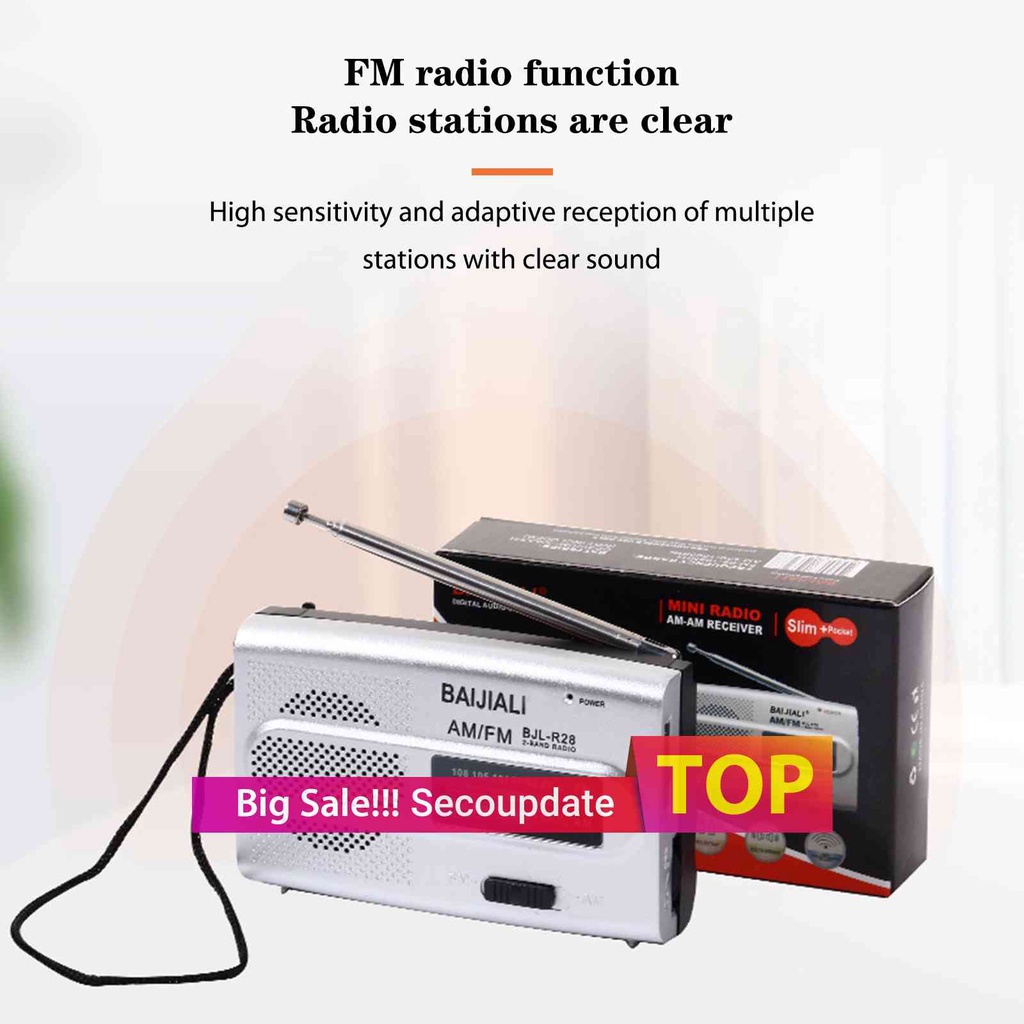 Digital AM/FM Radios Built-In Speaker Handheld Pocket Dual-band Radio Devices | Shopee Philippines
