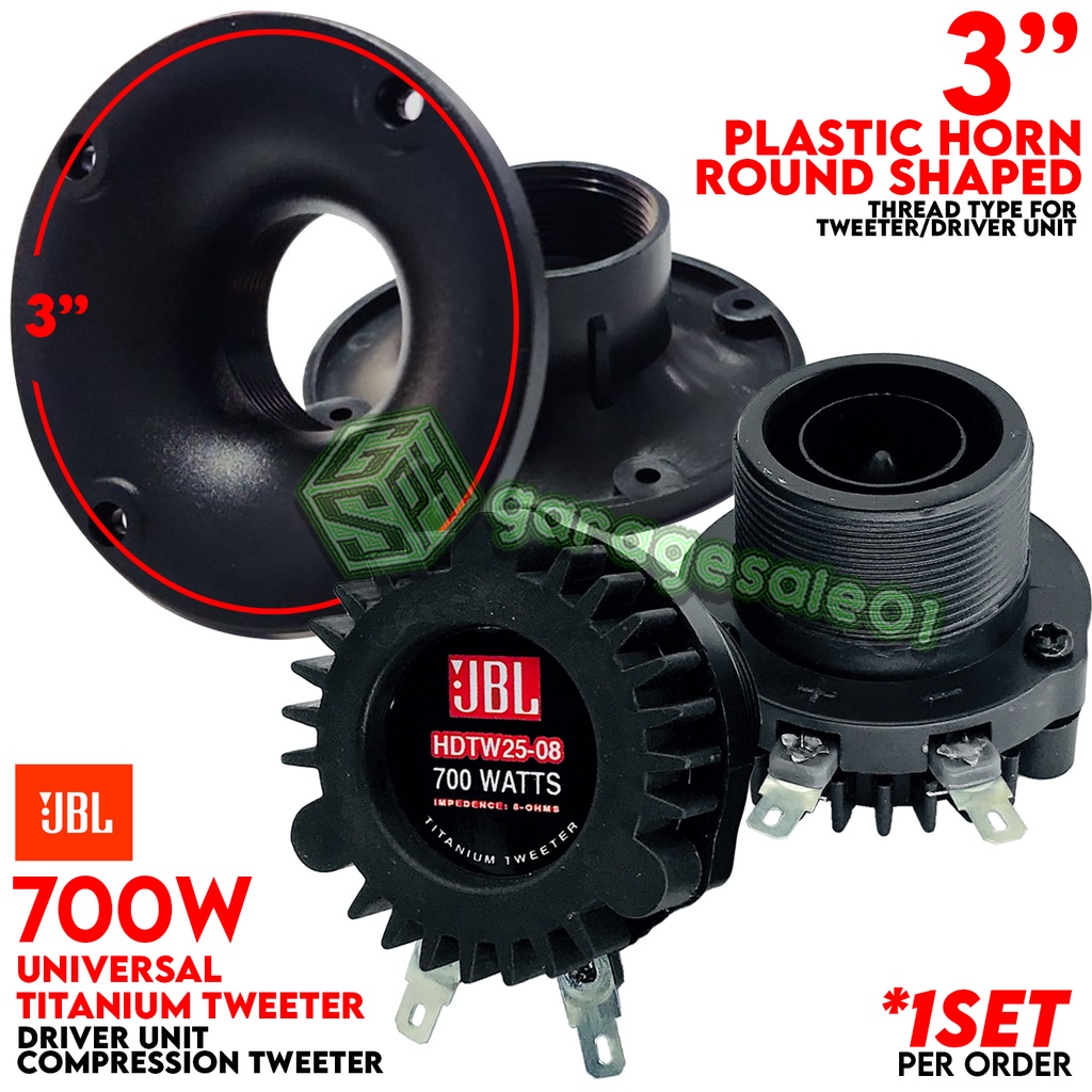 Round 3" Plastic Horn Thread Type With 700W JBL Titanium Tweeter Driver ...
