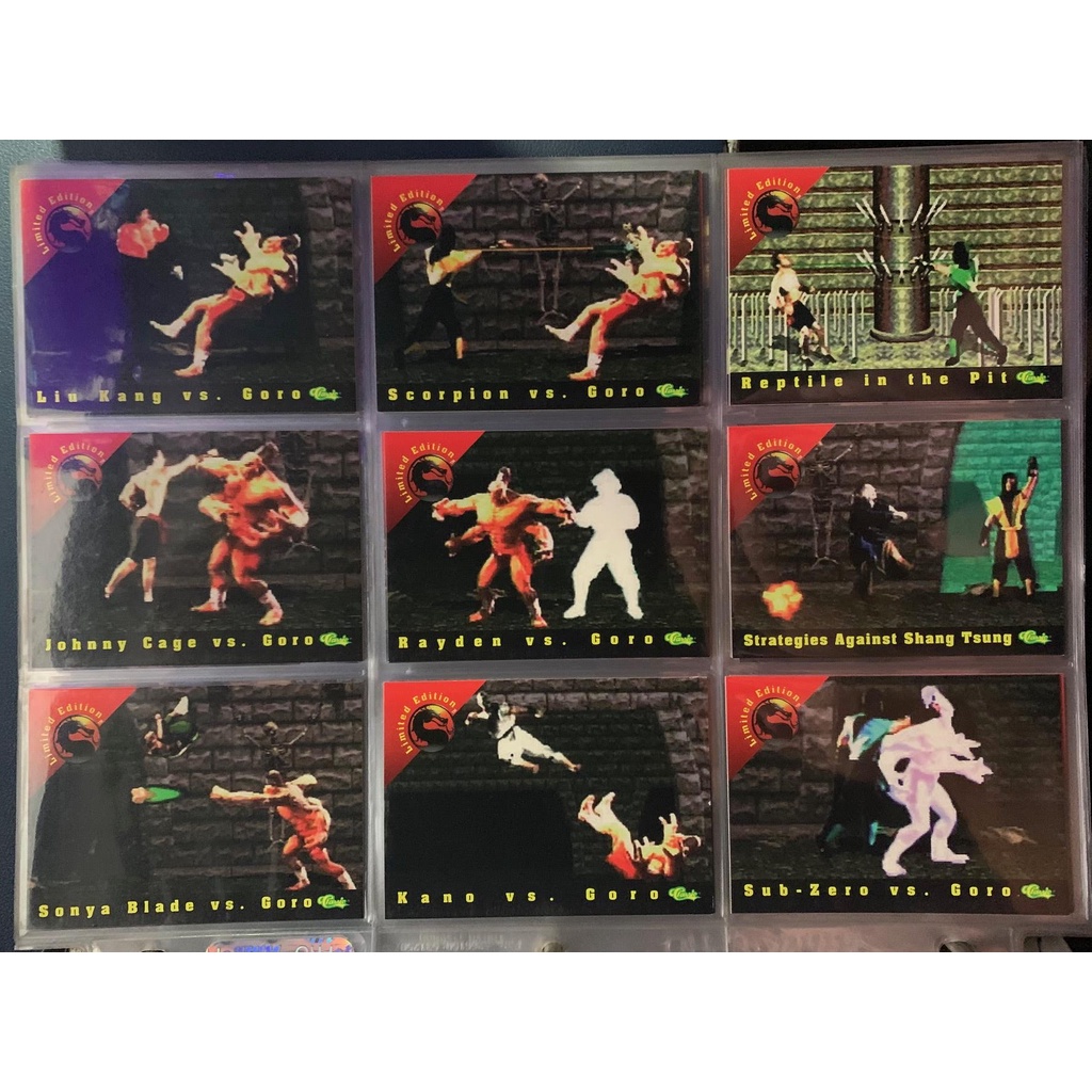 Mortal Kombat Limited Edition Cards Set - Goro Scorpion Liu Kang Sub ...