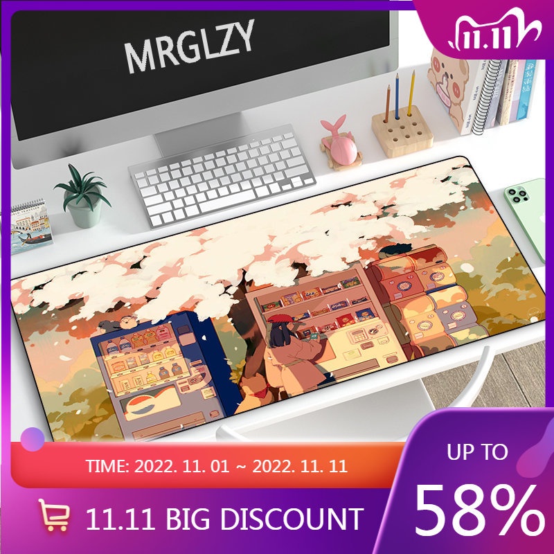 Drop Shipping Anime Mouse Pad 40X90CM Cherry Blossoms Large Waterproof ...