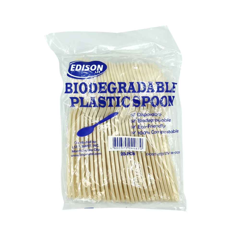 Edison Biodegradable Plastic Spoon 25s 25s | Shopee Philippines
