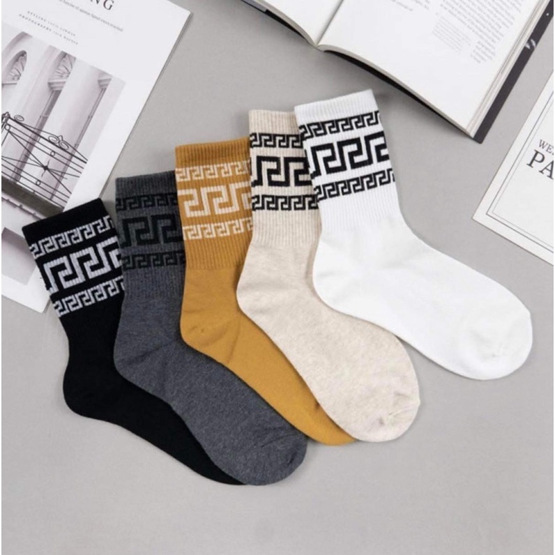 Korean Socks - Fend Maze Zigzag Socks - Iconic Socks | Shopee Philippines