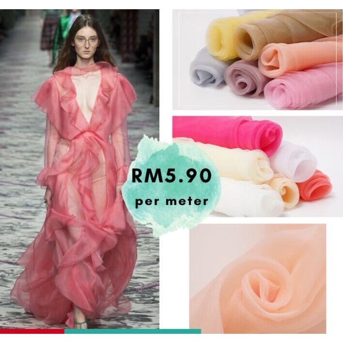 Fashion Shiny Organza Fabric Soft Mesh Lace Fabric Tulle Stage Party ...