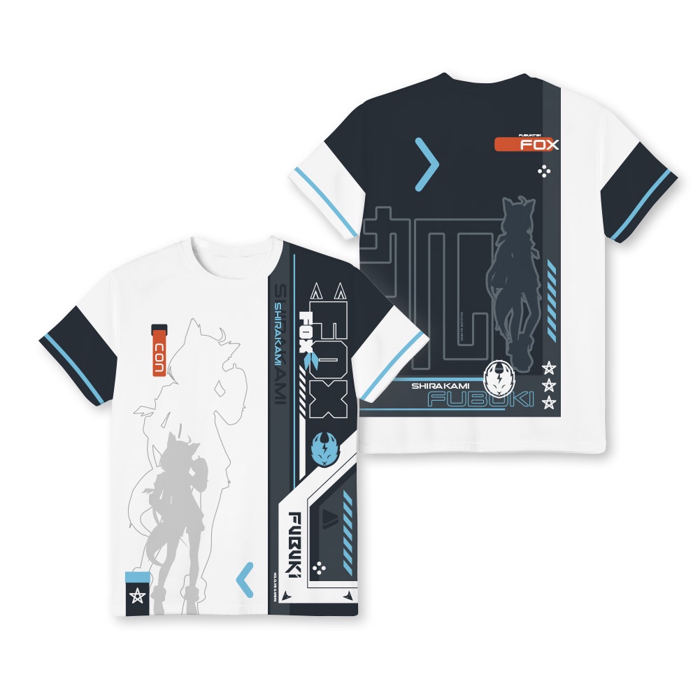 Hololive Vtuber Shirakami Fubuki Cosplay T-shirt Men Wome Summer 3D ...