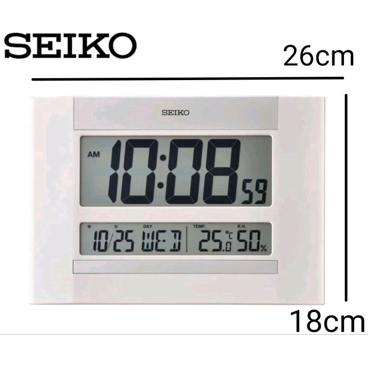 SEIKO Digital Desk Tablet Wall Clock QHL088W | Shopee Philippines