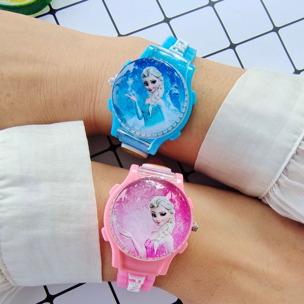 Frozen Princess Elsa Flip Spin Watch, New Kids Watch, Pointer Luminous ...