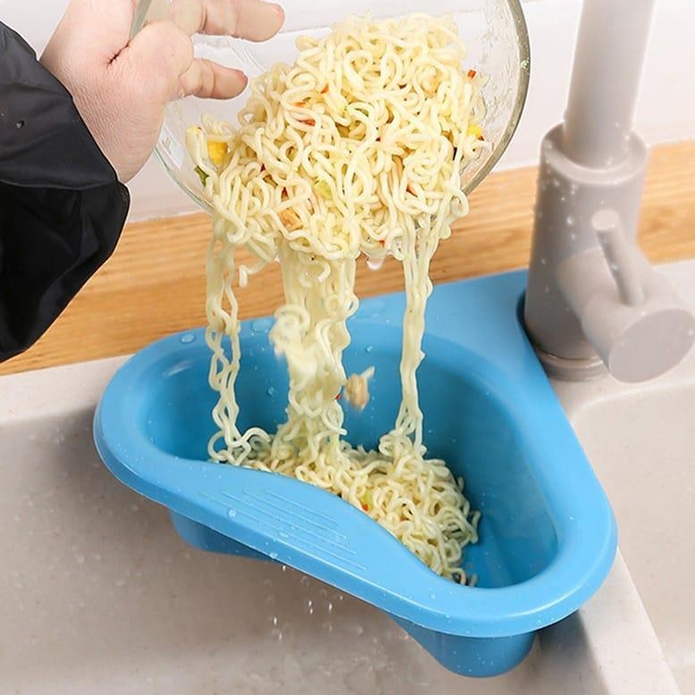Sponge Holder Triangular Strainer Rack Corner Drain Sink Rack Corner ...