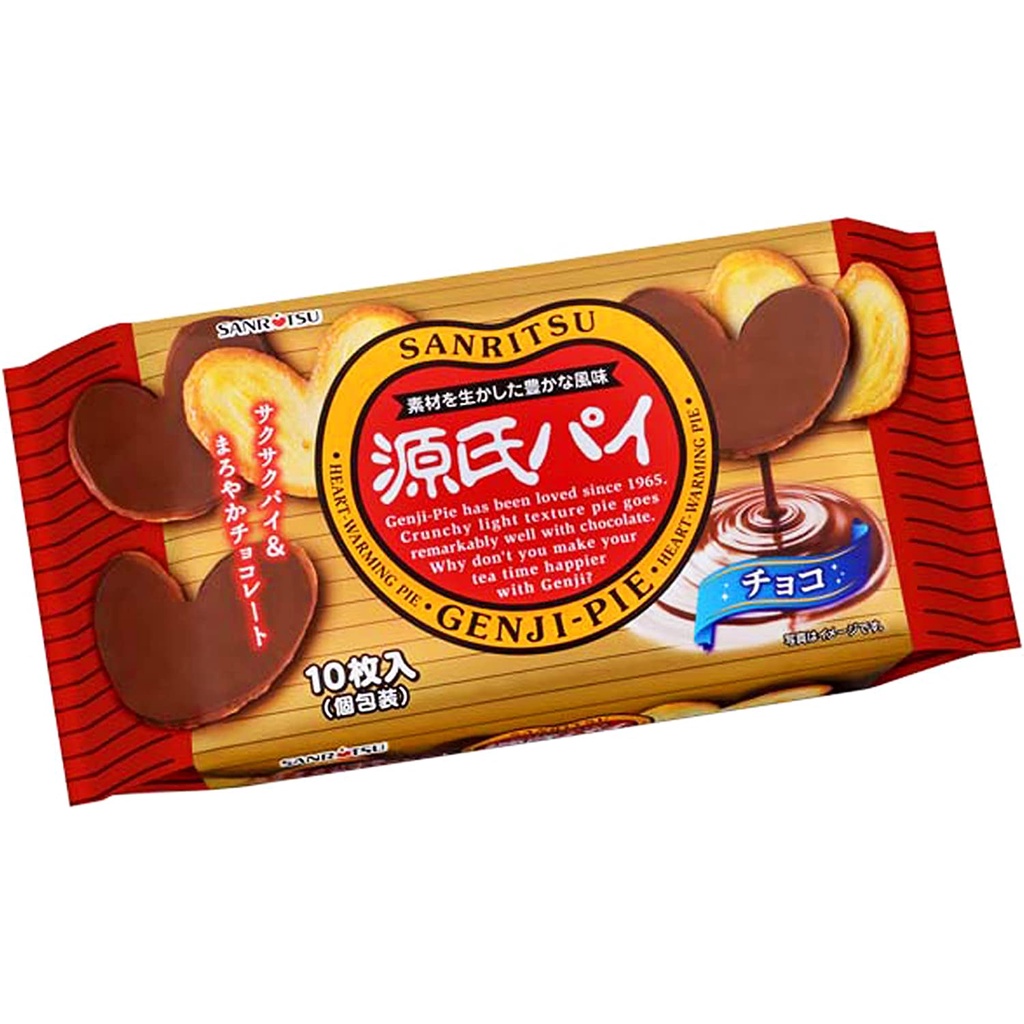 Sanritsu Confectionery Genji pie chocolate Crispy Heart Coated With ...