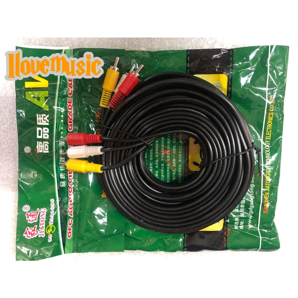 3x3 Audio Video RCA AV Cable Wire Connector(10m,5m,3m)Male Adapter Cord Analog Signal Adaptor ...